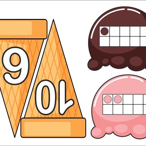 Tuff Tray Pack Using Ice Cream Cones for Counting - Etsy