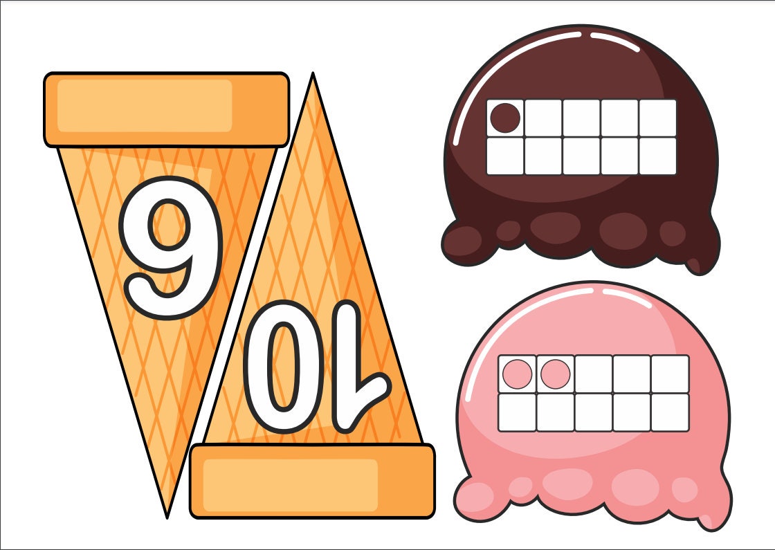 Tuff Tray Pack Using Ice Cream Cones for Counting - Etsy