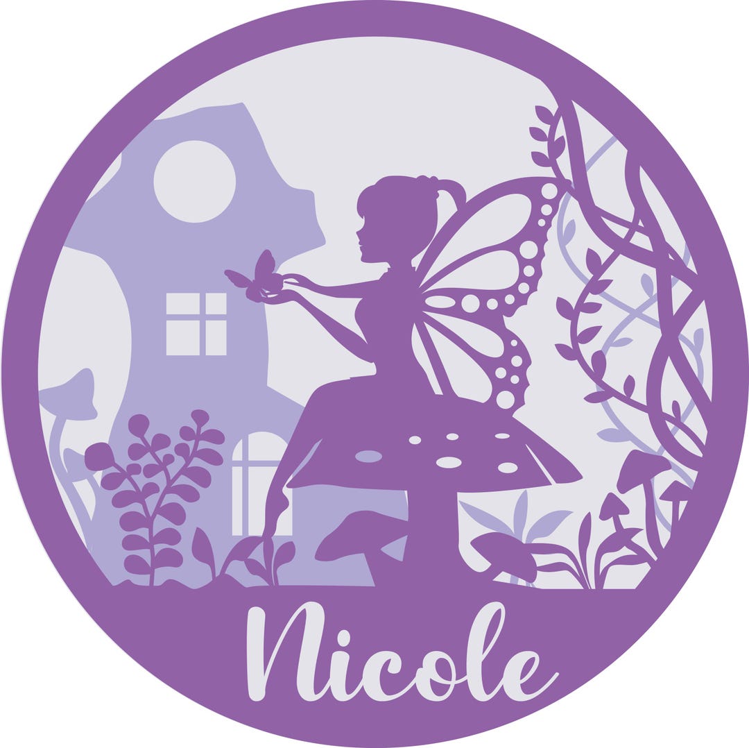 Fairyland Girls Sign, Art DOWNLOAD for Laser Cutter, Wall Decor ...