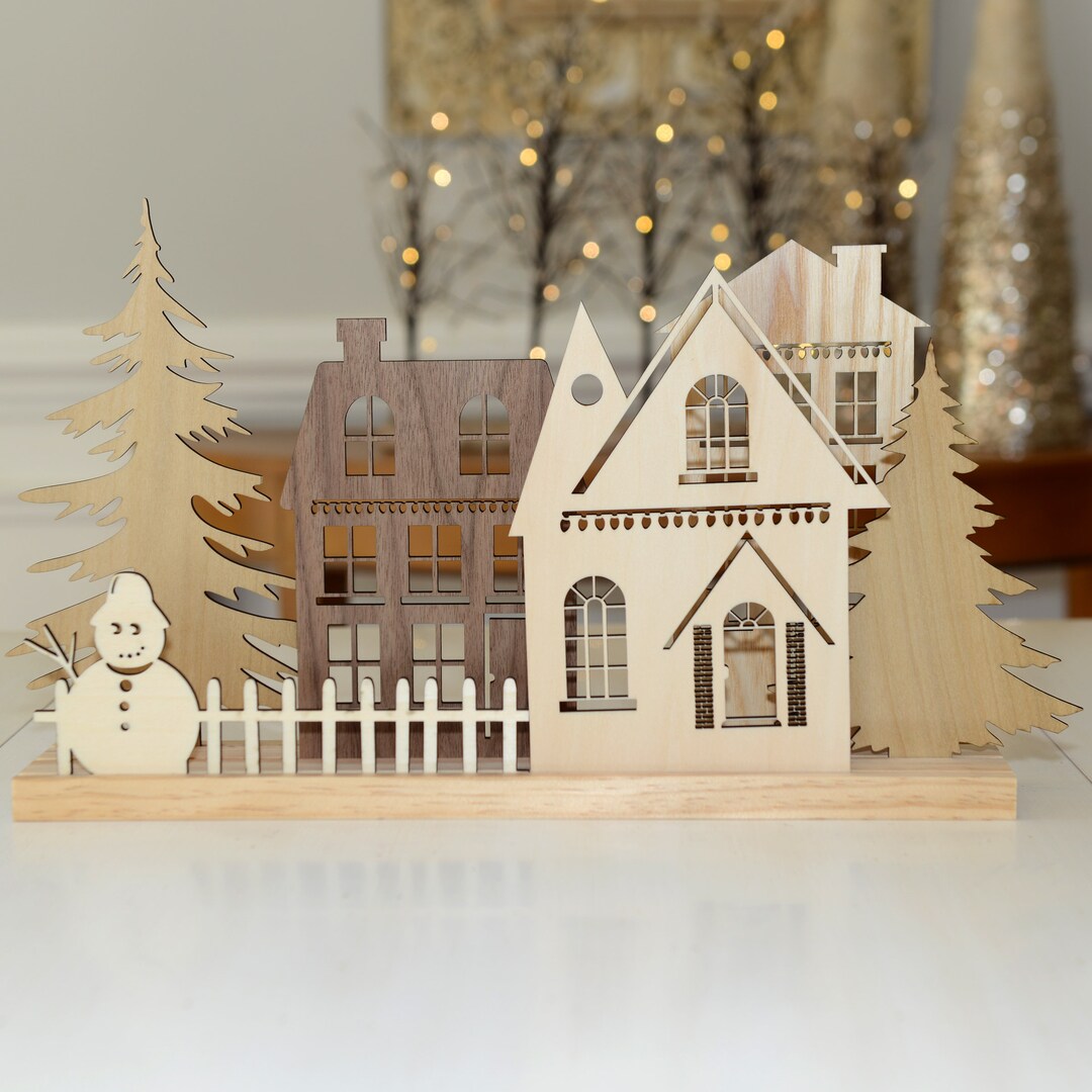 Christmas Town Centerpiece - Enchanted Holiday Town - Etsy