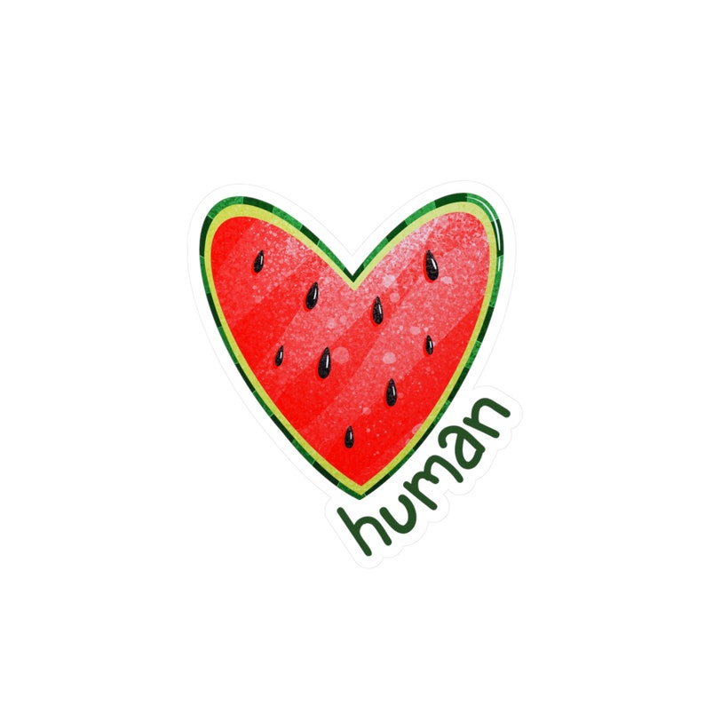 The Original Watermelon HUMAN Vinyl Kiss-cut Decal Sticker, Waterbottle ...