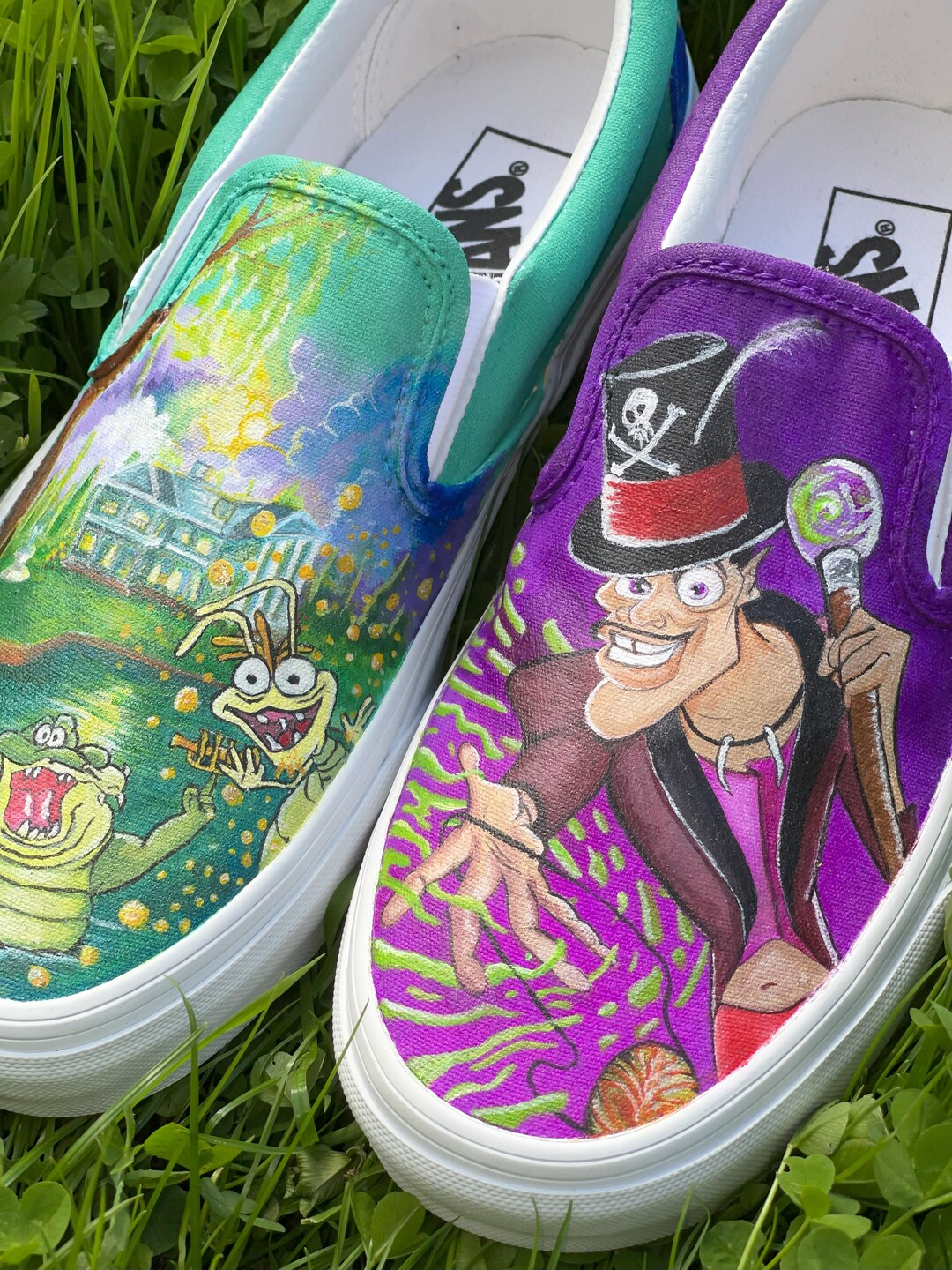 Princess & the Frog Custom Vans - Etsy