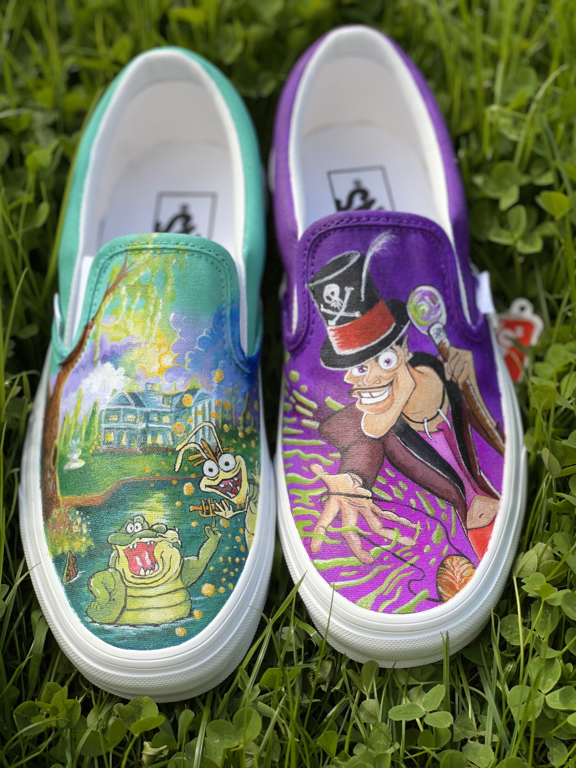 Princess & the Frog Custom Vans - Etsy