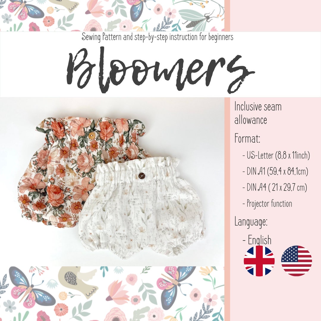 Bloomers I Sewing Pattern and Step-by-step Instructions for Beginners I ...