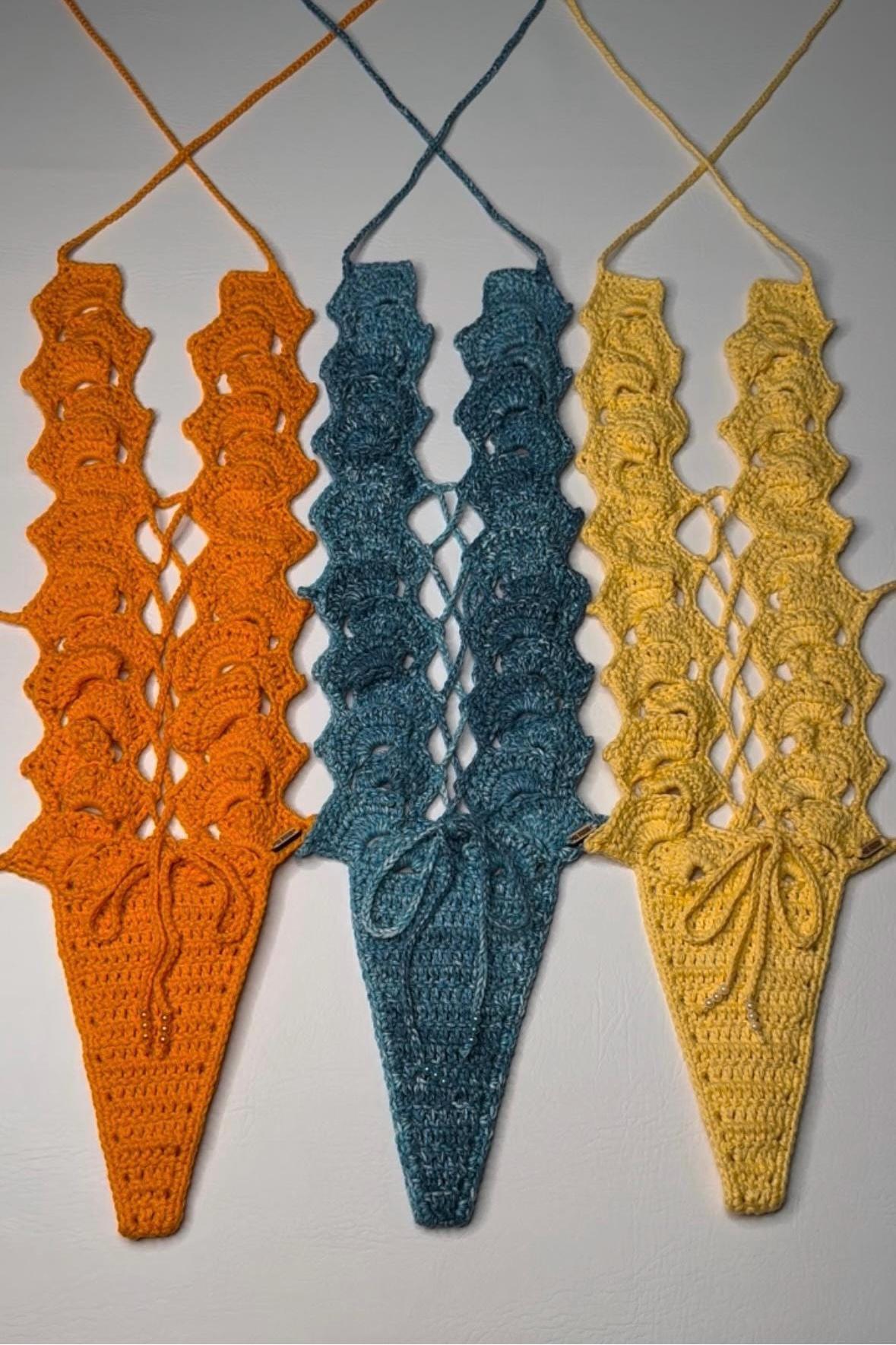 Au Paradi - Custom Handmade Crochet Alexa Deep V Monokini (one Piece ...