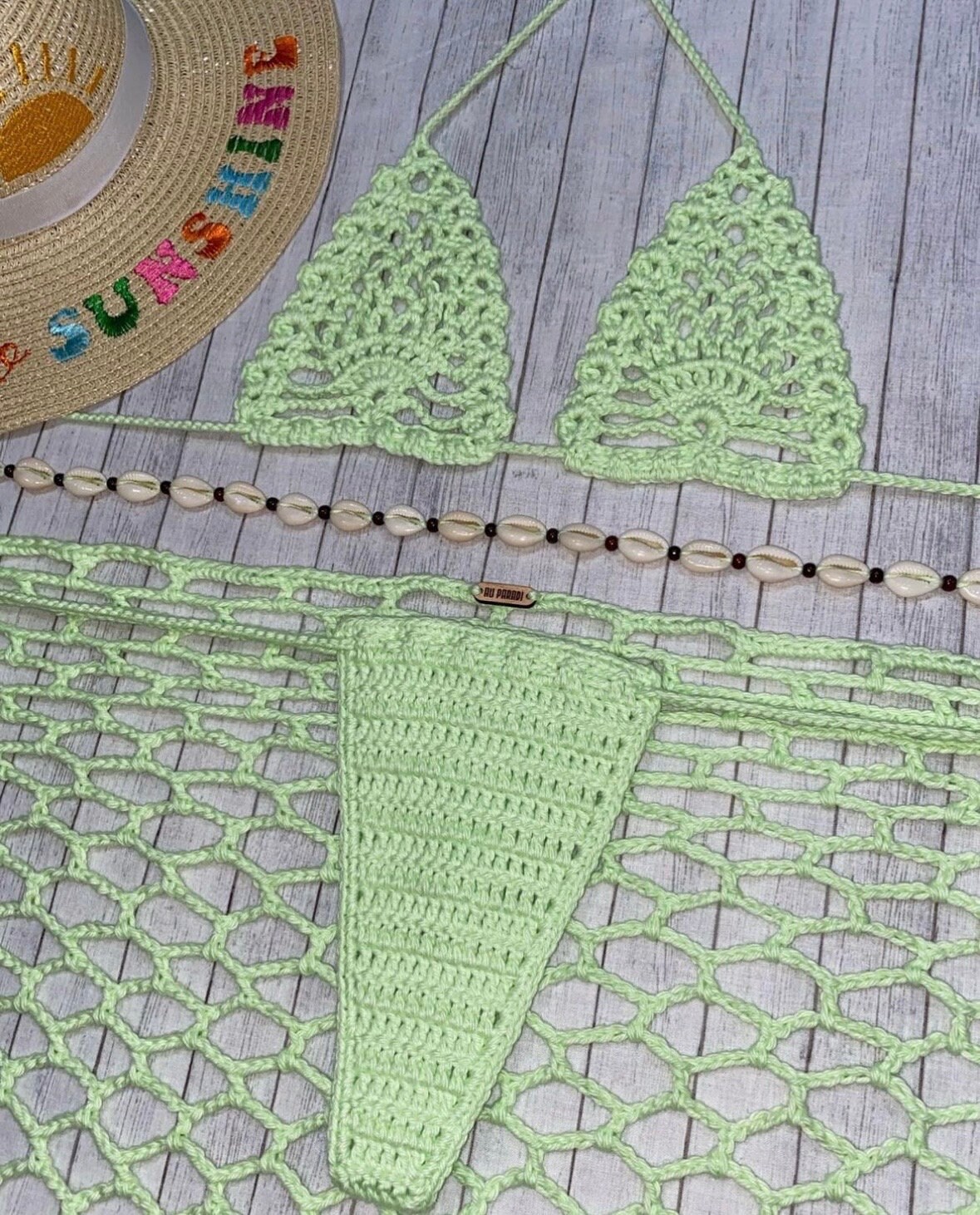 Au Paradi Custom Handmade Crochet Aliani Bikini 2 Piece Set bikini Only ...
