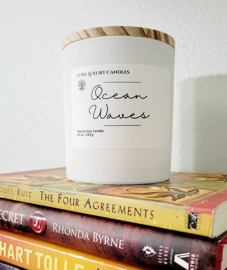 Ocean Waves Soy Candle | Aromatherapy Beach Candle Gift | Fresh Sea ...