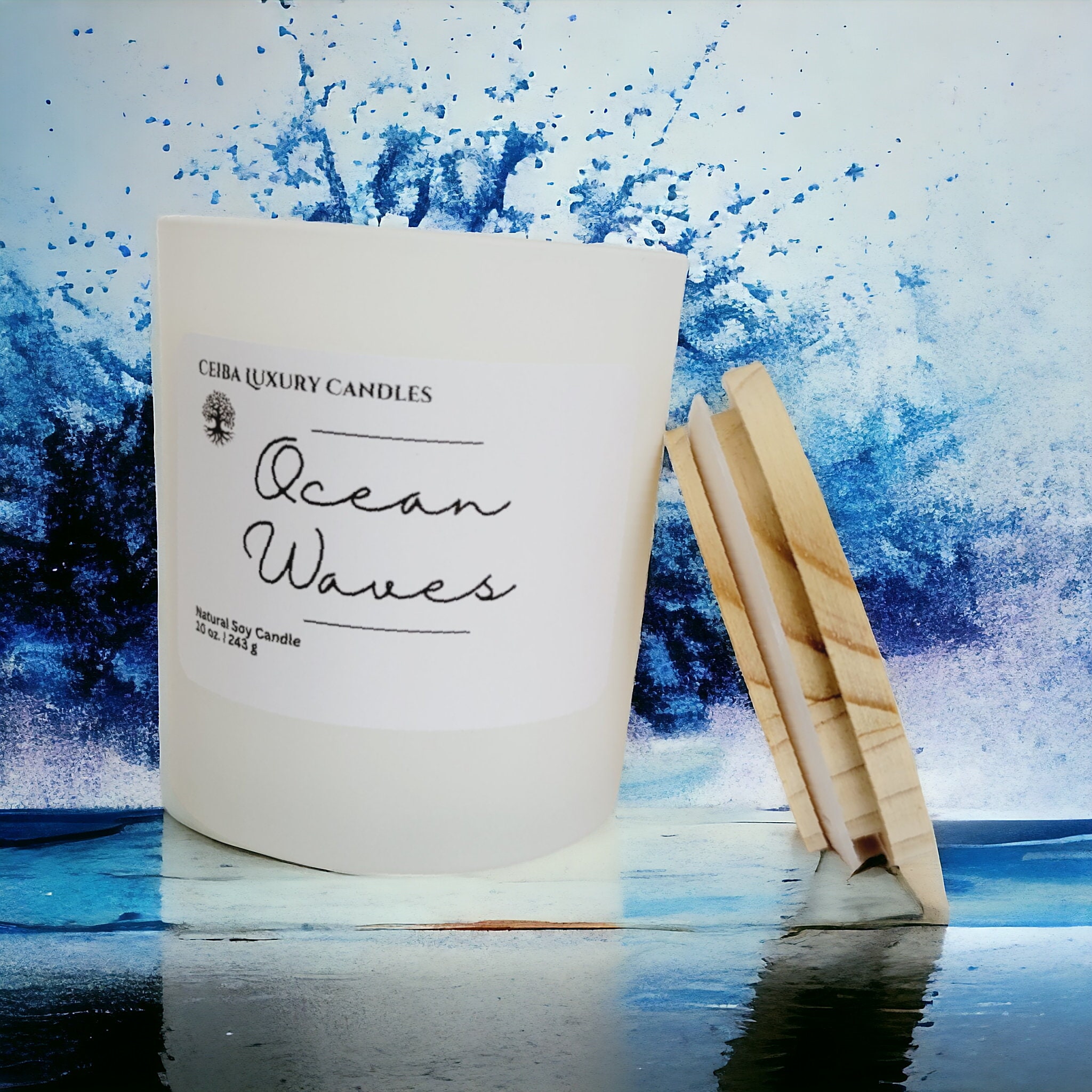 Ocean Waves Soy Candle | Aromatherapy Beach Candle Gift | Fresh Sea ...