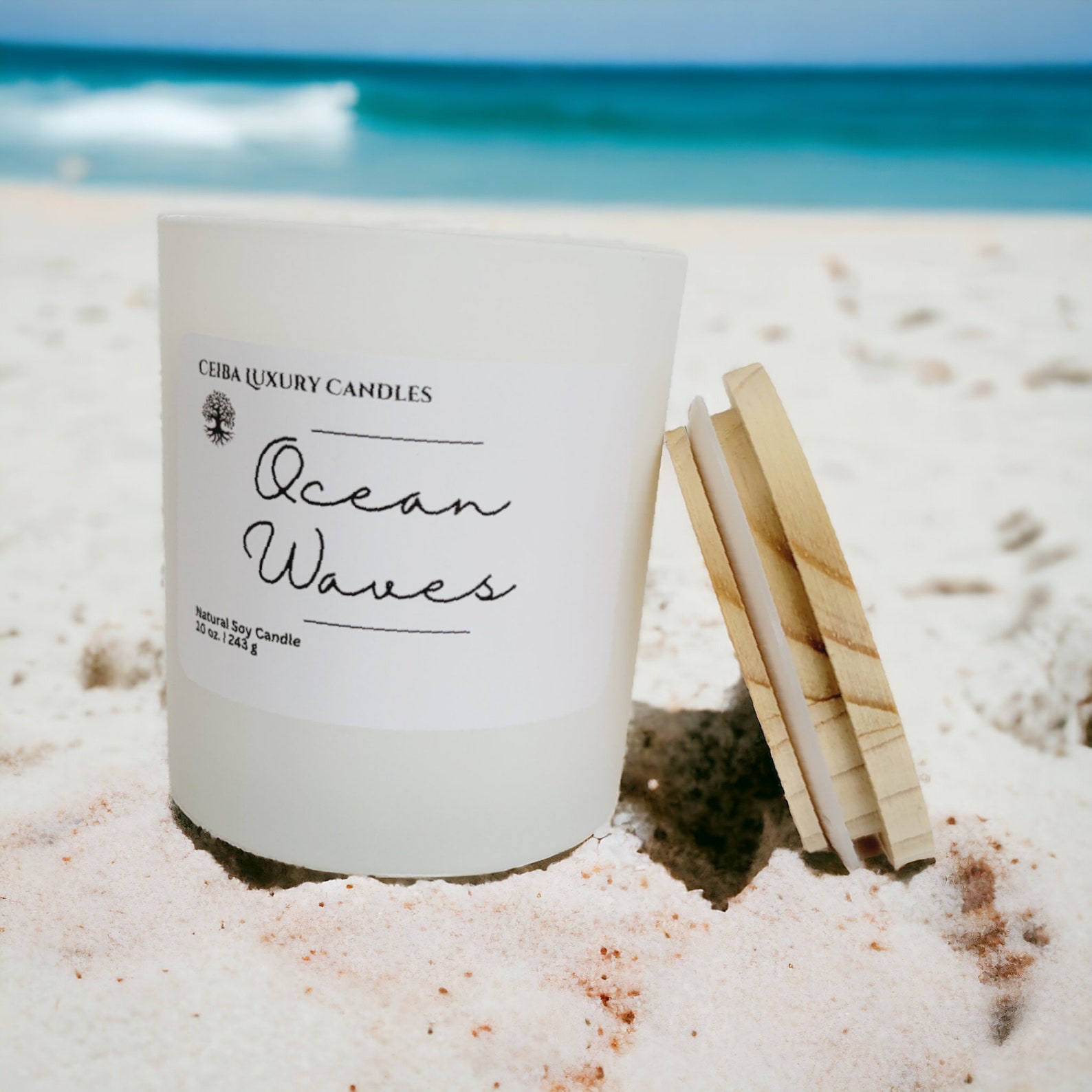 Ocean Waves Soy Candle | Aromatherapy Beach Candle Gift | Fresh Sea ...