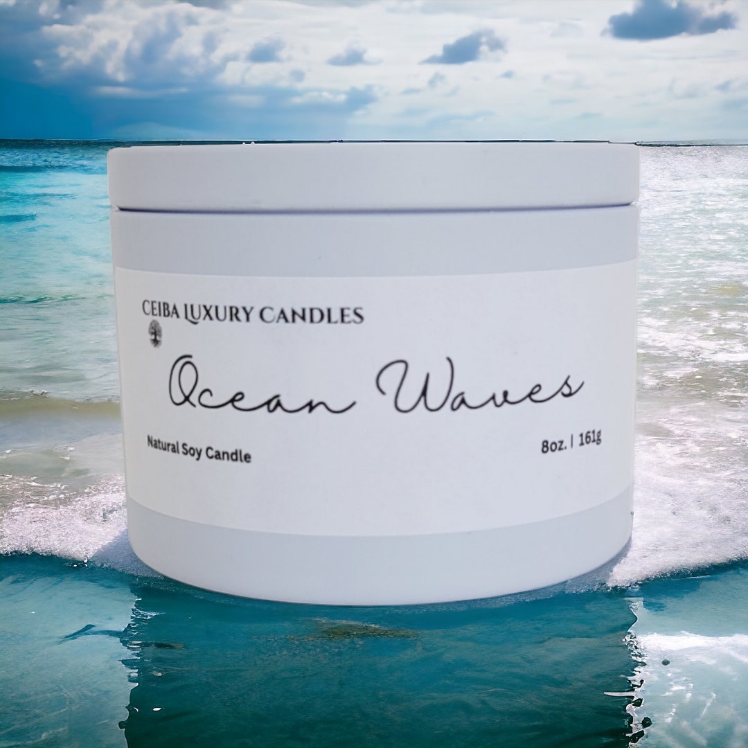 Ocean Waves Soy Candle 8oz, Great Gift, Holiday Gift, Aromatherapy - Etsy