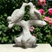Two Doves Garden Statue Detailed Two Birds on Tree Figure Love Birds ...