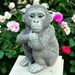 Concrete Chimpanzee Monkey Figure Sitting Baby Chimpanzee Statue Cozy ...