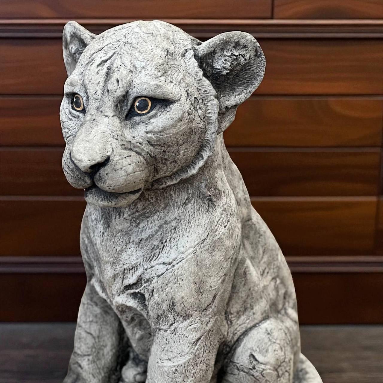 Realistic Tiger Cub Figure Concrete Animal Sculpture Cement Animal ...