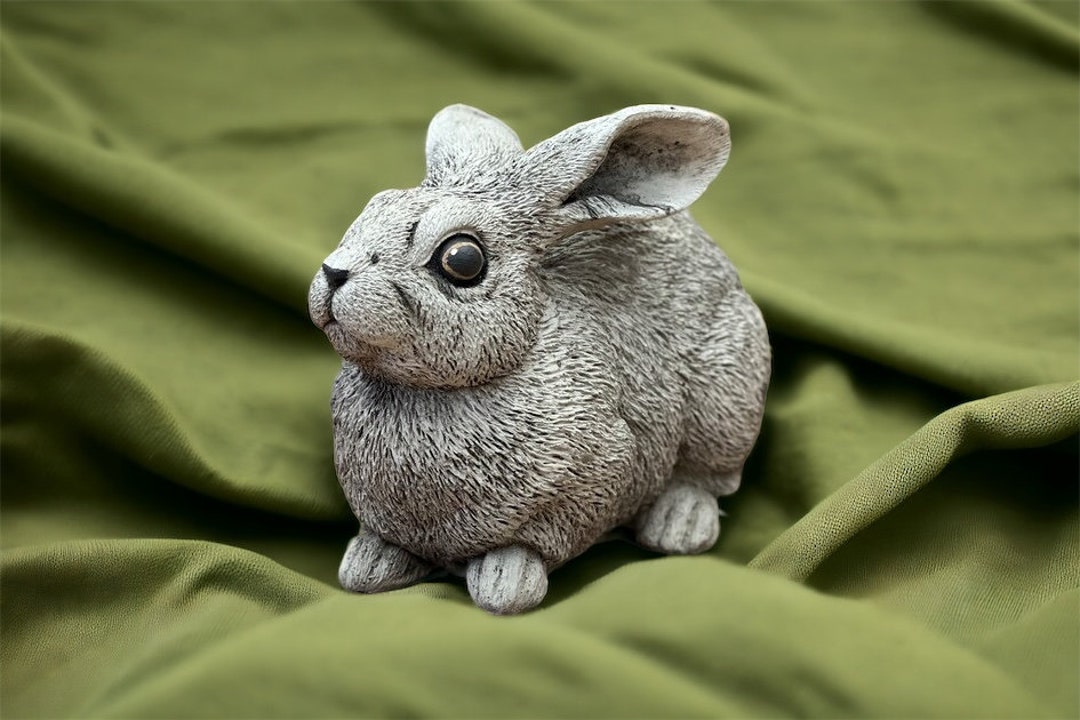 Enchanted Bunny Statue Detailed Rabbit Looking up Sculpture Wild Animal ...