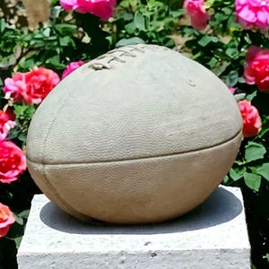 Football Ball Stone Statue Concrete American Football Figure Detailed ...