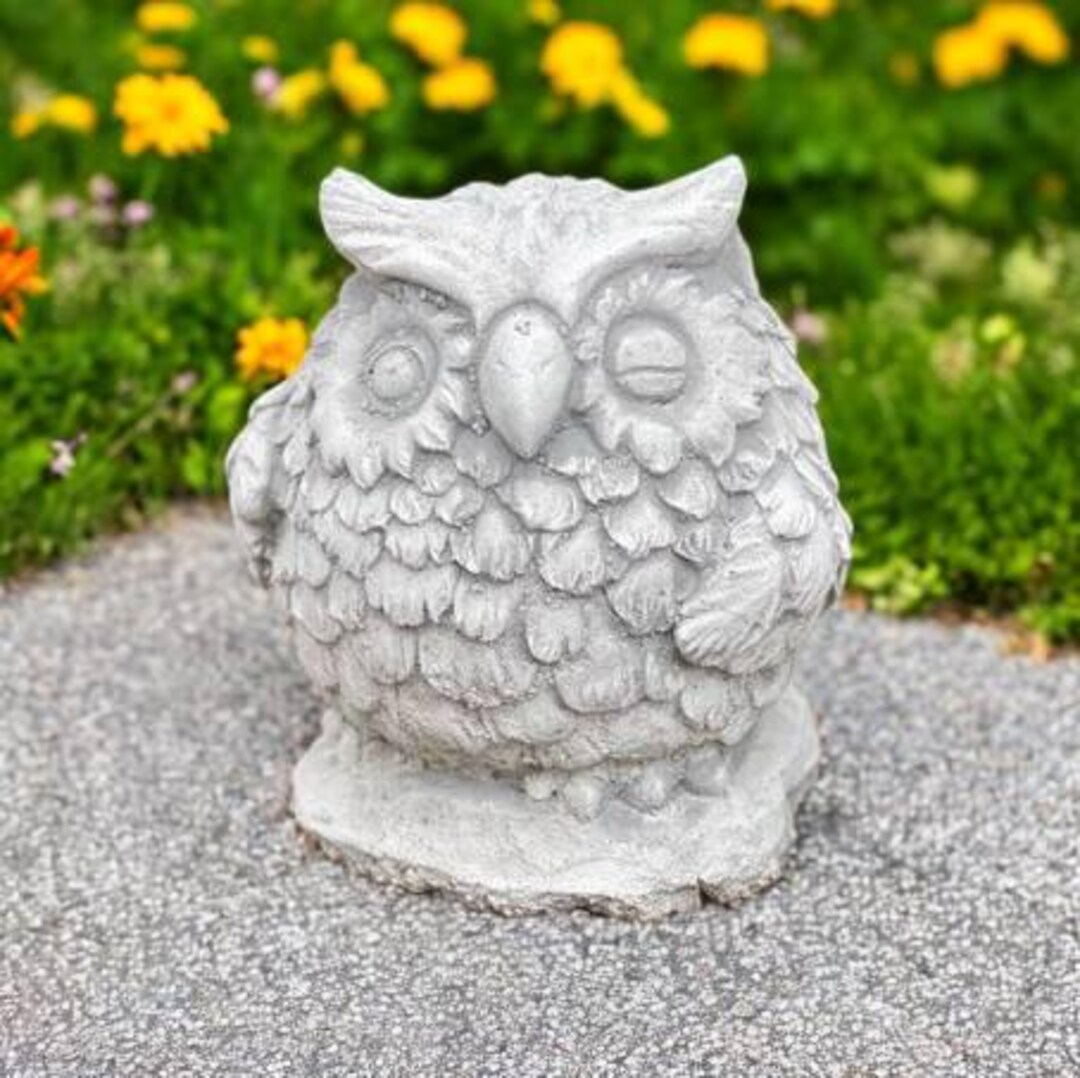 Bubba Owl Standing on Base Statue Bird Figurine Detailed Bubba Owl ...