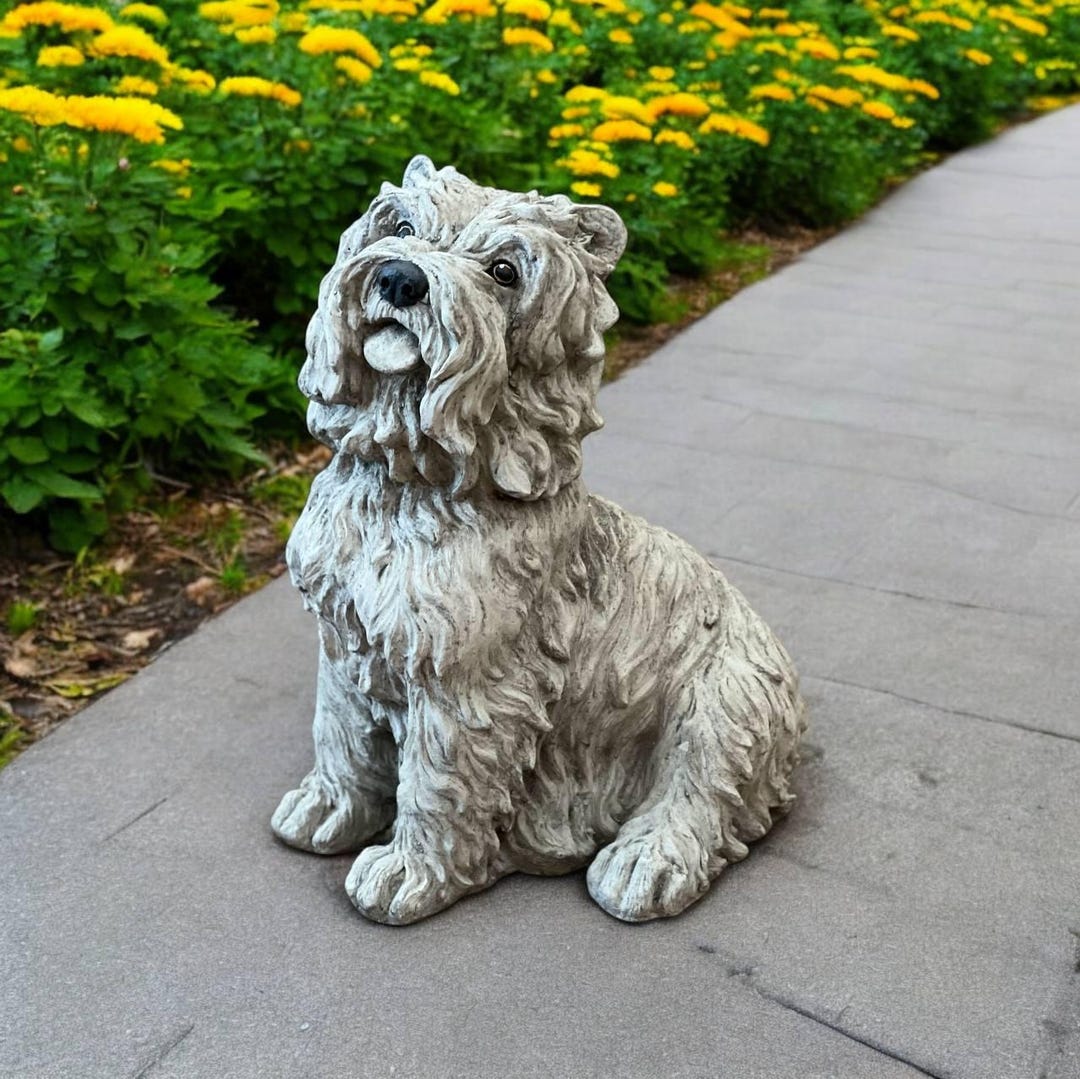 Happy Maltese Dog Figure Watching up Maltese Puppy Sculpture Maltese ...