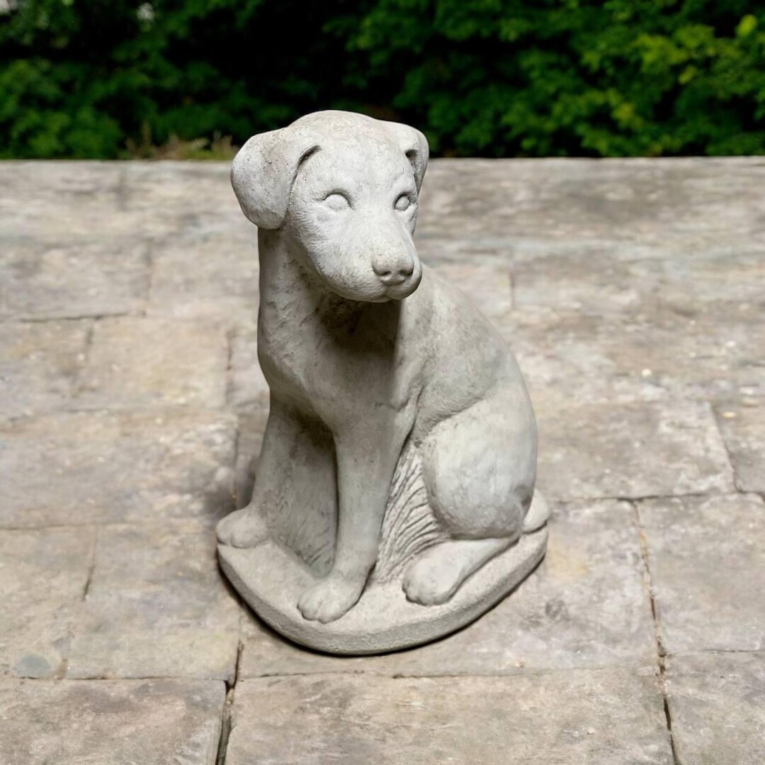 Sitting Labrador Dog Figure Concrete Labrador Puppy Figurine Detailed ...