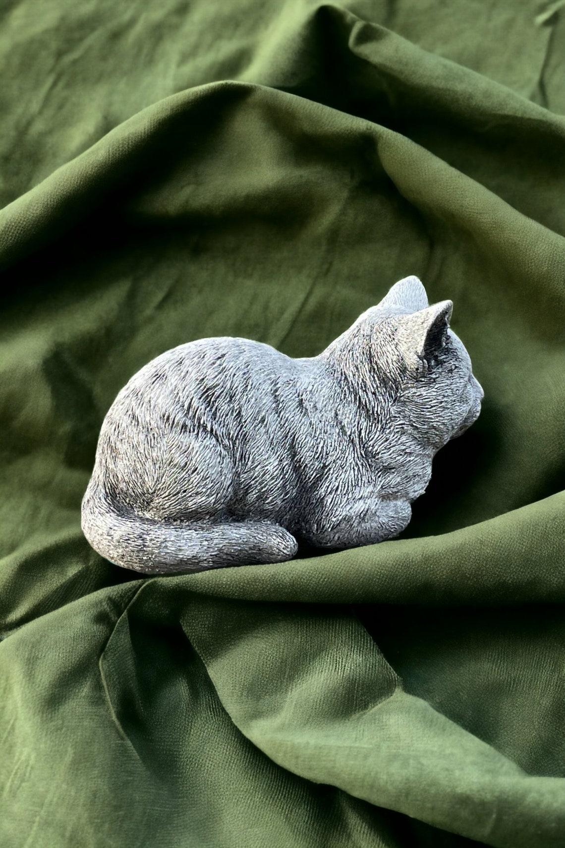 Massive Sitting Cat Statue Sleeping Concrete Kitten Figurine - Etsy