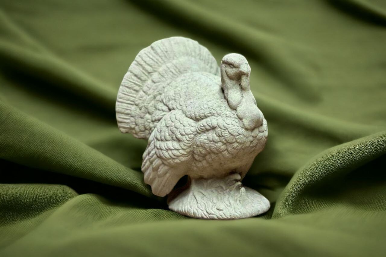 Concrete Turkey Porch Figure Standing Turkey Bird Statue Outdoor Yard ...