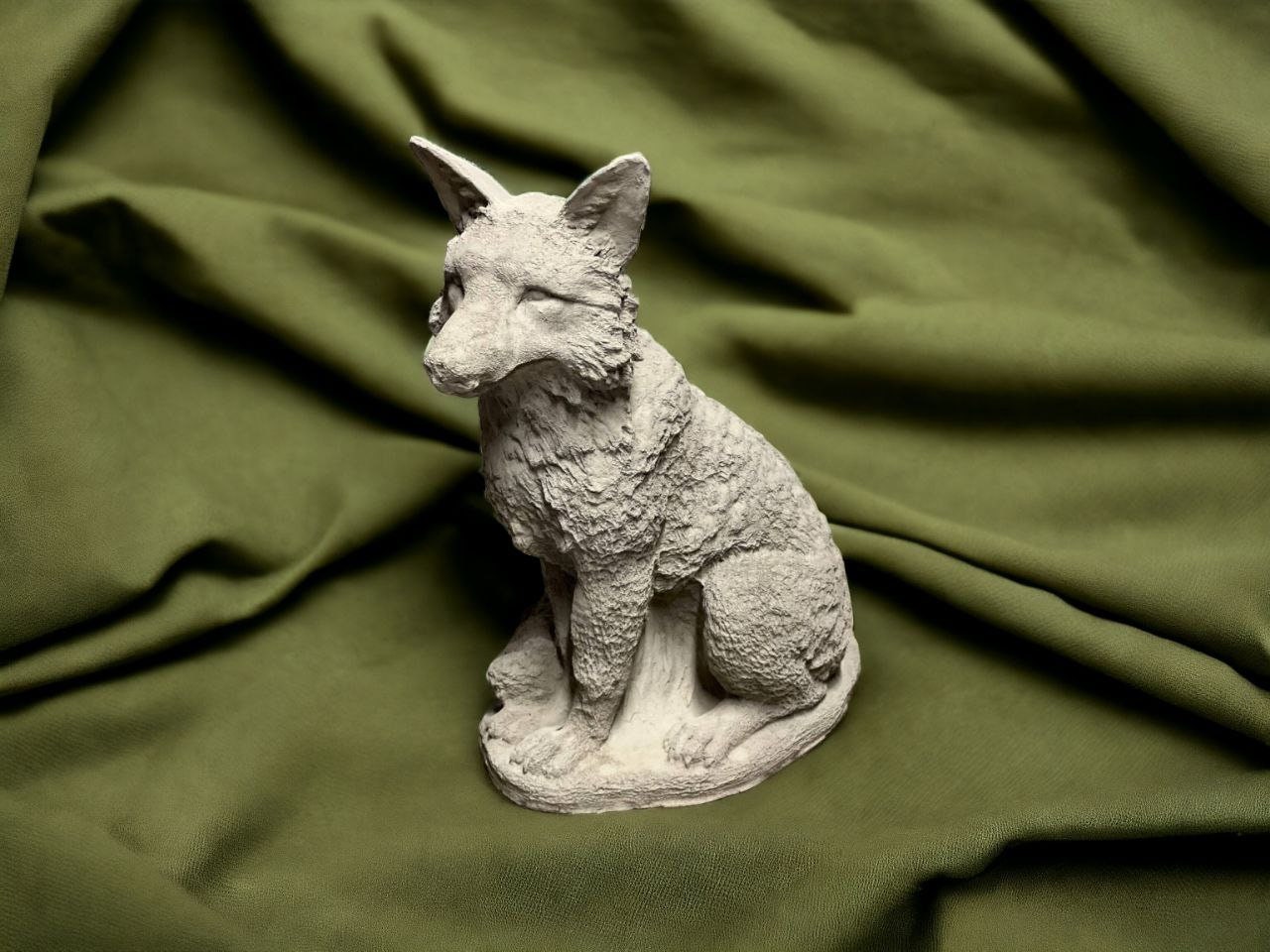 Large Sitting Fox Figurine Massive Detailed Fox Figure Handmade ...