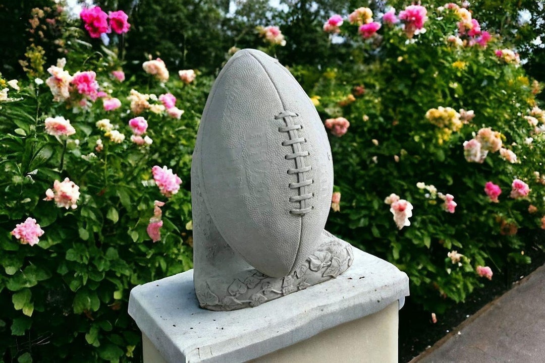 Masssive American Football Statue Football on a Stand Concrete Garden ...