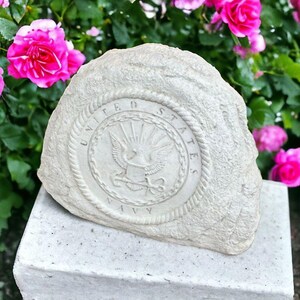 United States Navy Rock Memorial Rock Sculpture Outdoor Backyard Figure ...
