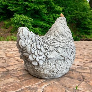 Pained Farm Chicken Statue Concrete Hen Chicken Massive Figurine ...