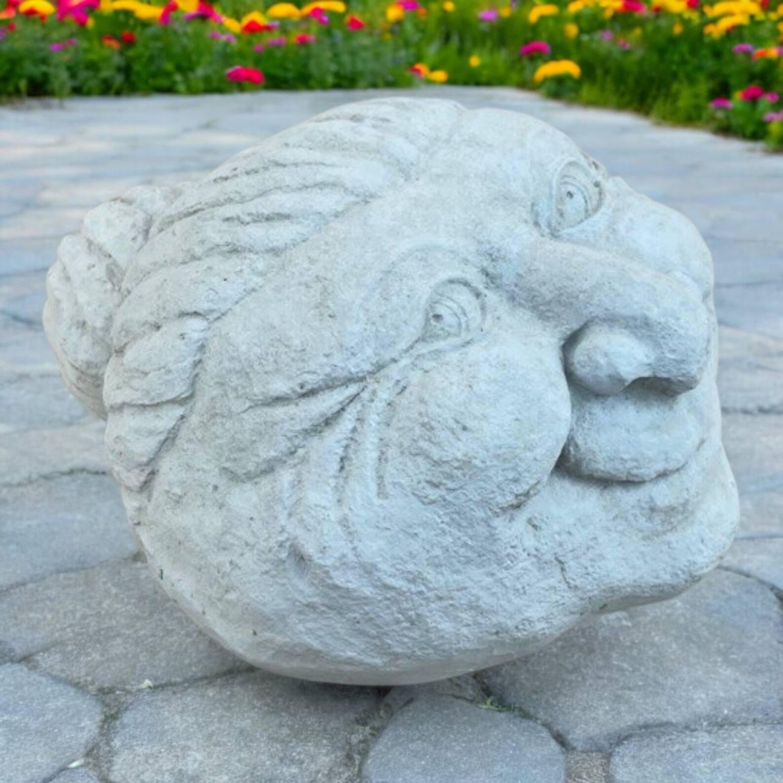 Grandmother Face Figure Porch Grandma Concrete Sculpture Cement Face ...