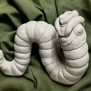 Cowboy Worm Concrete Statue Detailed Worm Sculpture Outdoor Worm Figure ...