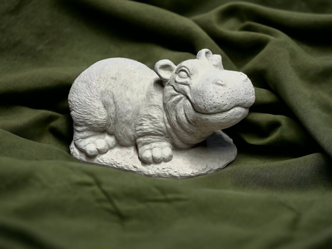 Standing Hippo Statue Tropical Hippo Standing on Post Sculpture Outdoor ...