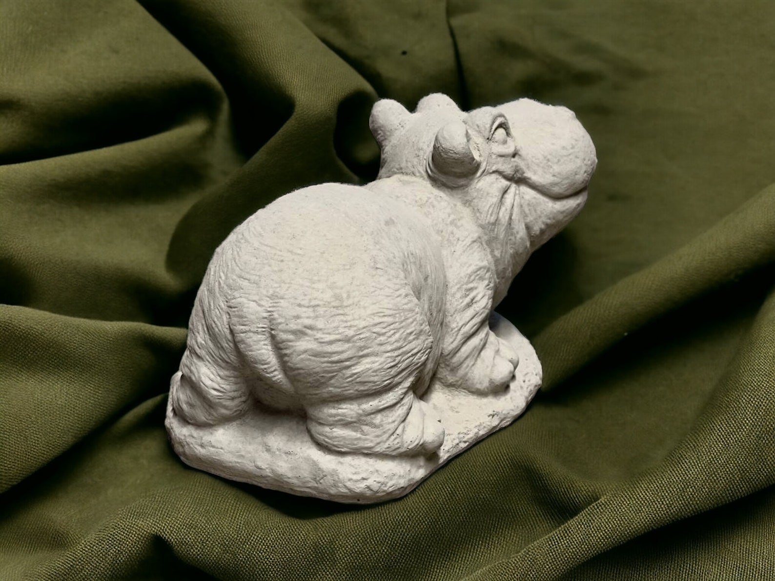 Standing Hippo Statue Tropical Hippo Standing on Post Sculpture Outdoor ...