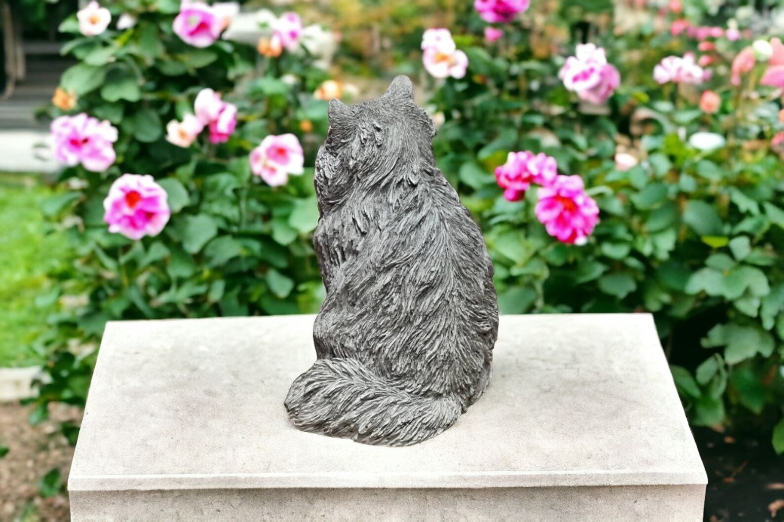 Himalayan Cat Concrete Sitting Kitten Statue Cat Lovers Gift Sculpture ...