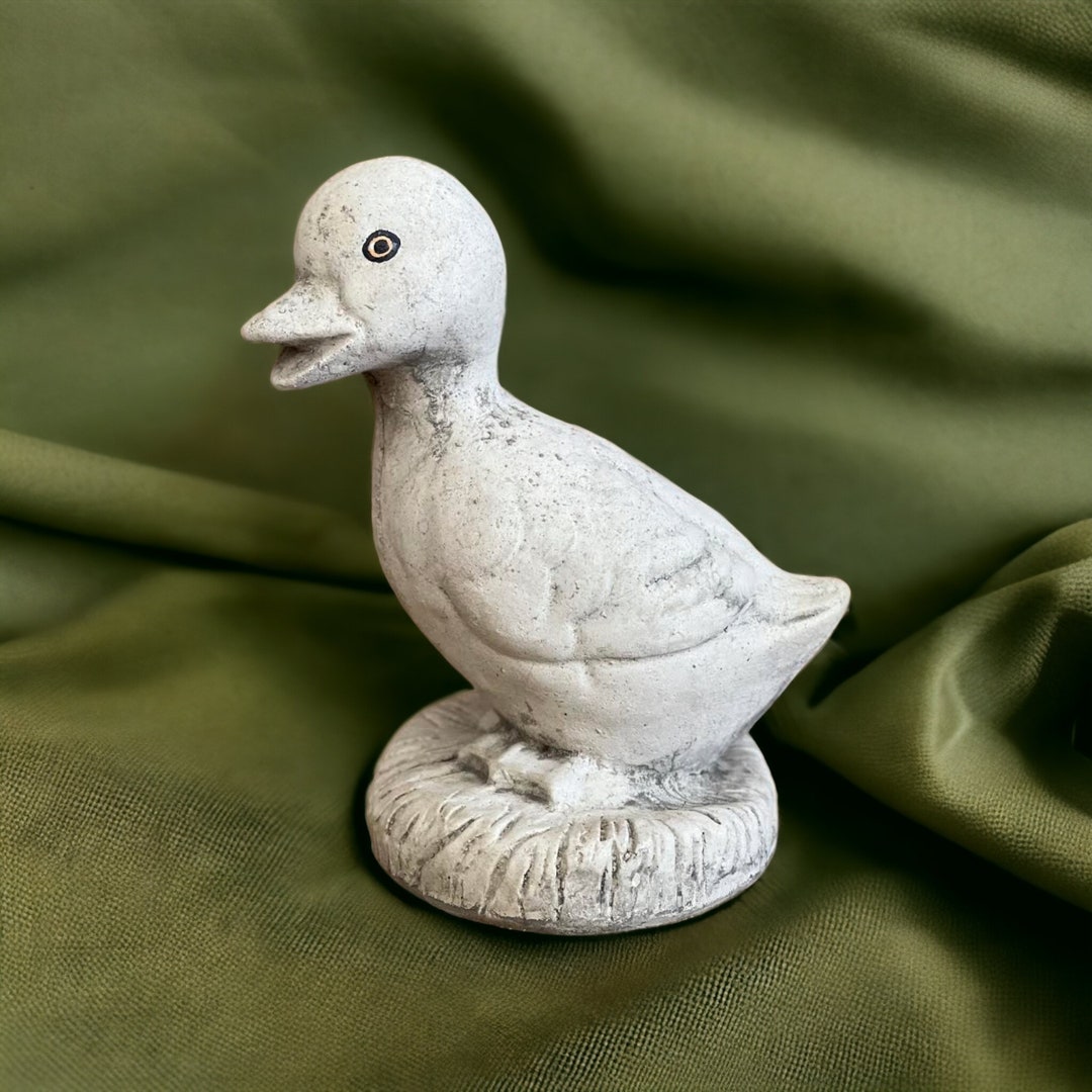 Rubber Ducky Statue Standing Duckling Figurine Concrete Real Size Duck ...