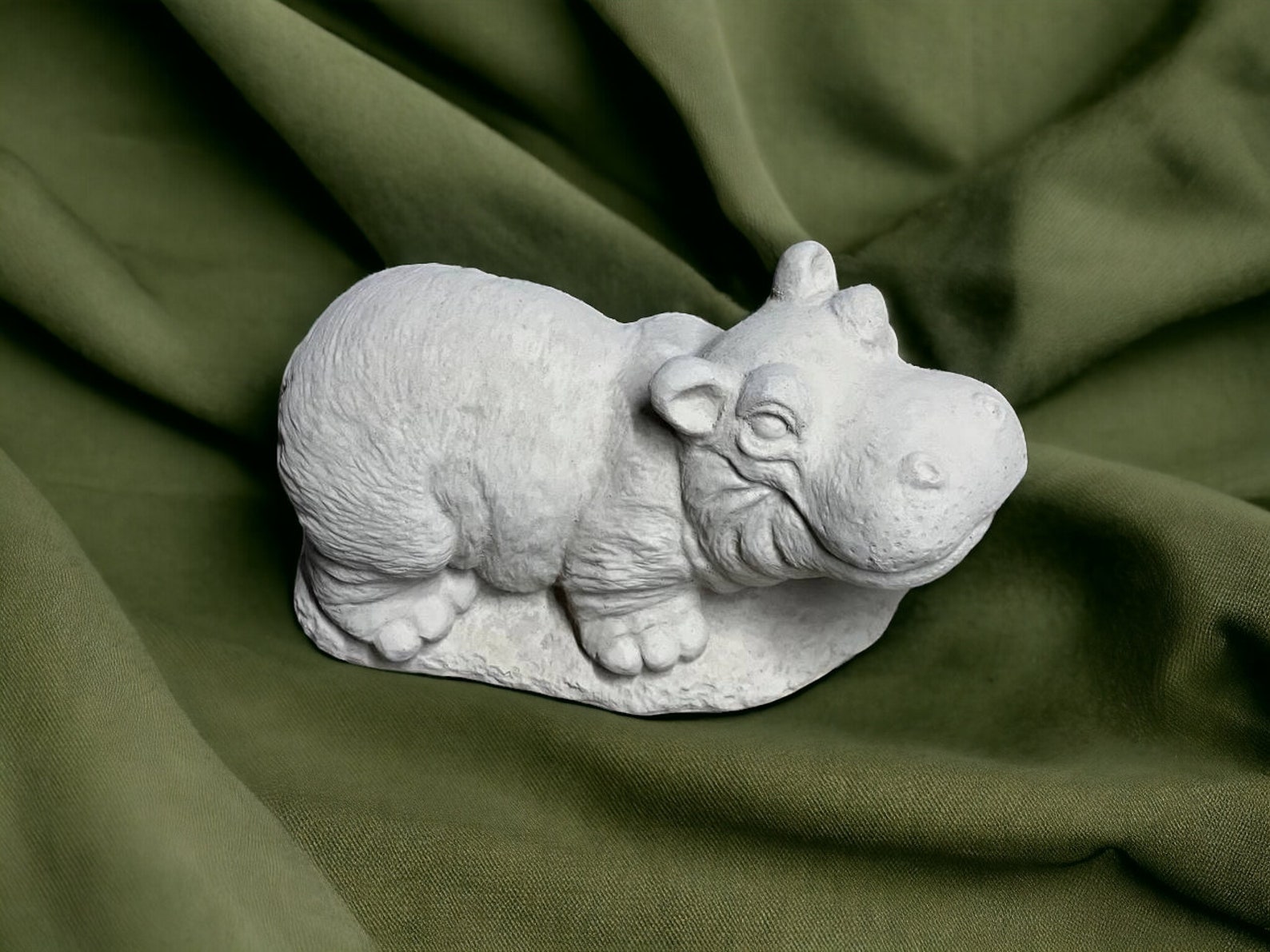 Standing Hippo Statue Tropical Hippo Standing on Post Sculpture Outdoor ...