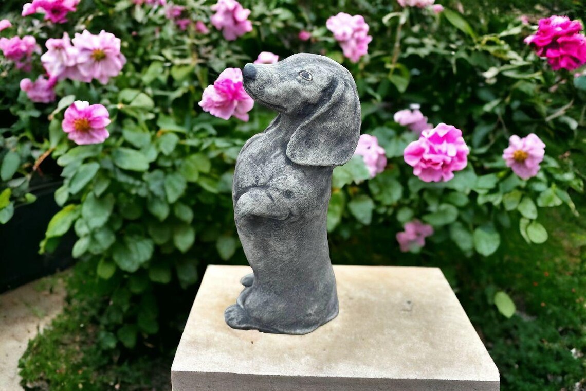 Standing Dachshund Dog Figure Sitting up Dachshund Puppy Sculpture ...