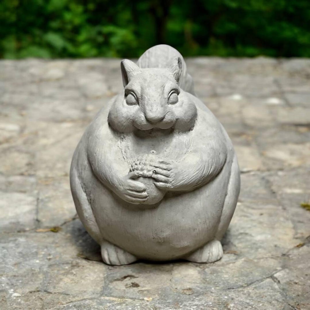 Concrete Squirrel Bubba Statue Fat Squirrel Bubba Sculpture Wild Animal ...