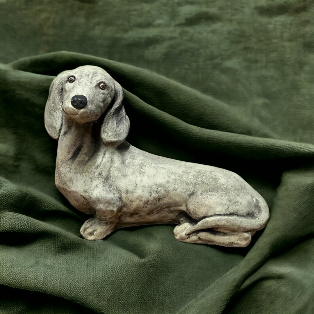 Curious Dachshund Dog Figure Standing Dachshund Puppy Sculpture ...