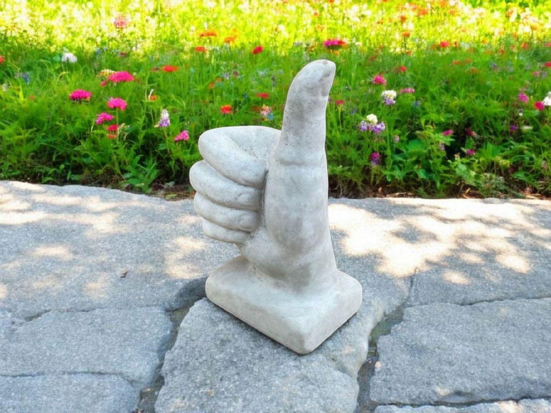 Cool Sign Statue Thumbs up Finger Sculpture Hand Statuary Cozy Backyard ...