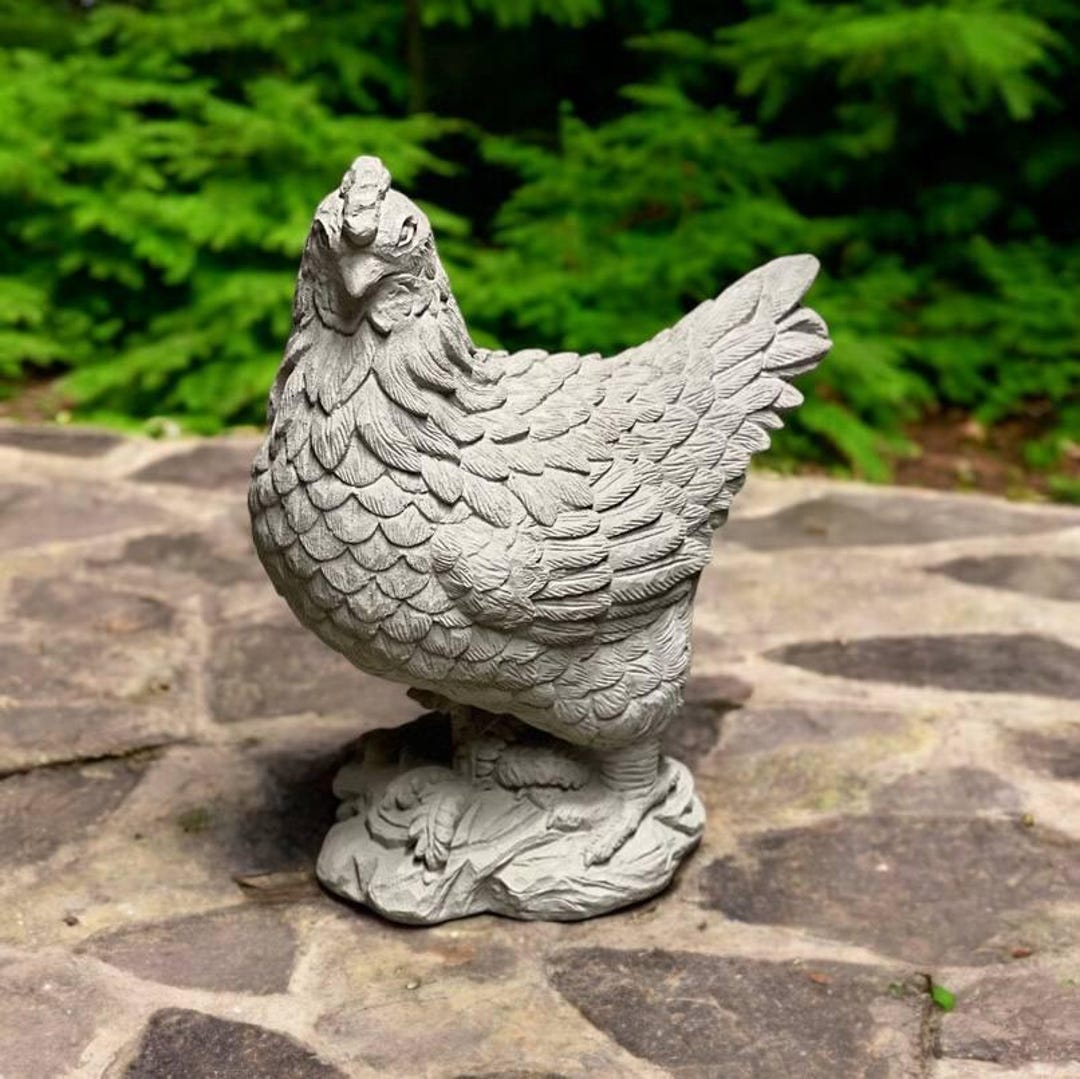 Detailed Hen Chicken Standing on Base Figurine Realistic Chicken Figure ...