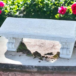 Detailed Bench Figurine Concrete Yard Figure Detailed Bench Sculpture ...