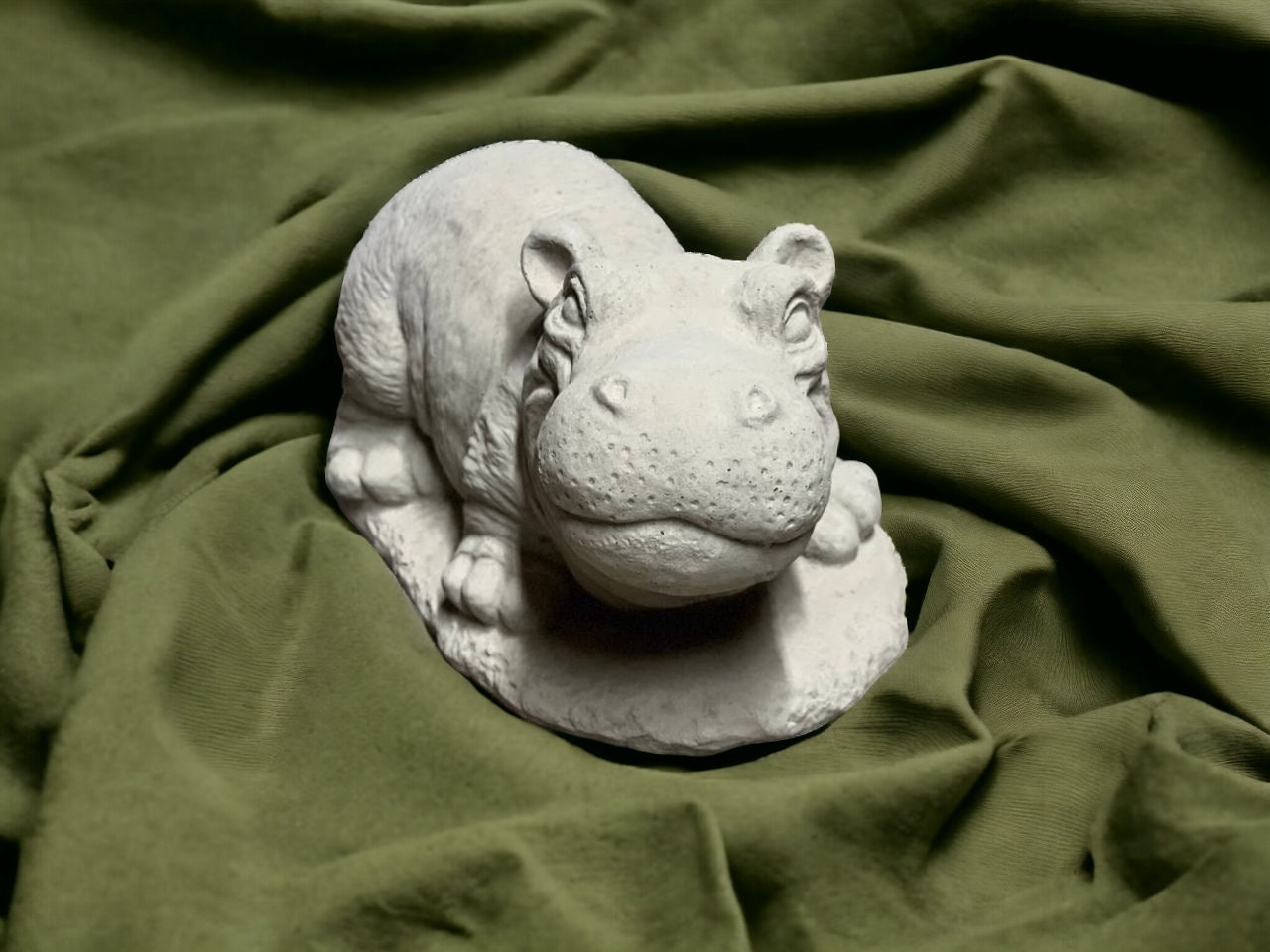 Standing Hippo Statue Tropical Hippo Standing on Post Sculpture Outdoor ...