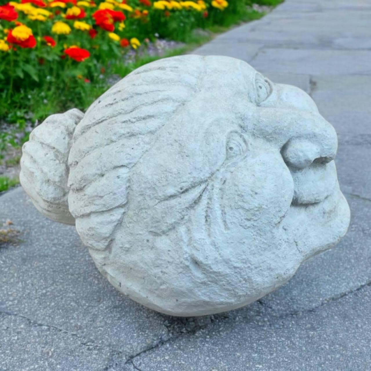 Grandmother Face Figure Porch Grandma Concrete Sculpture Cement Face ...