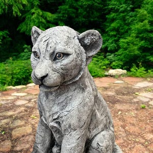 Realistic Tiger Cub Statue Concrete Tiger Figure Wild Animal Garden ...