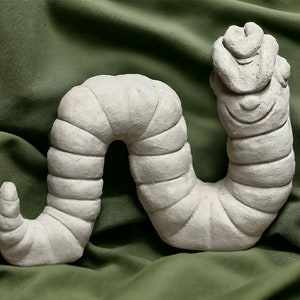 Cowboy Worm Concrete Statue Detailed Worm Sculpture Outdoor Worm Figure ...