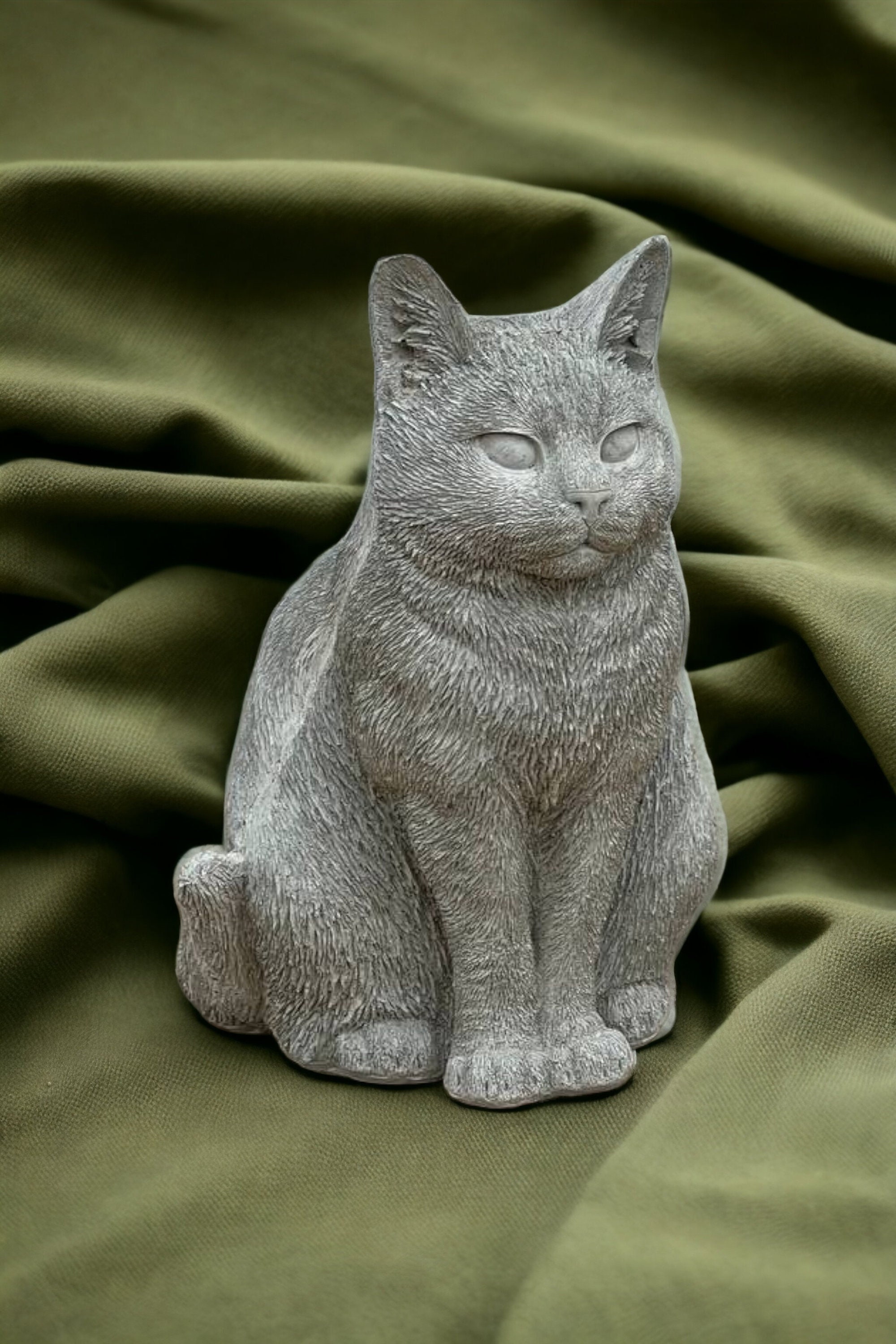 Detailed Cat Statue Sitting Kitten Figure Concrete Outdoor Cat - Etsy