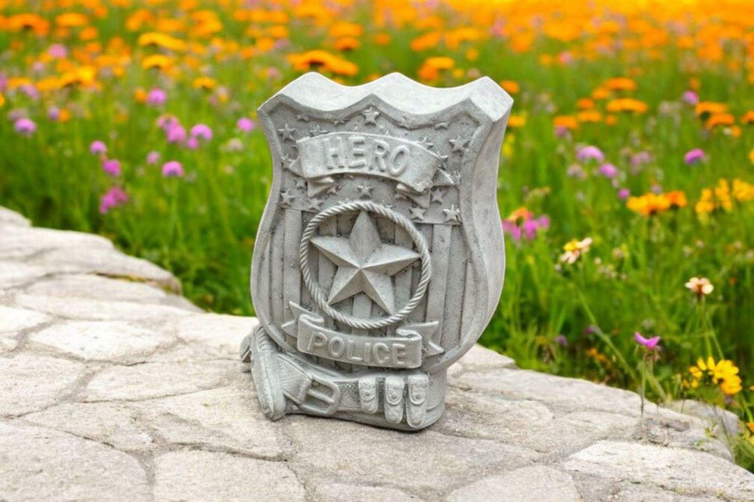 Police Hero Statue Stone Made Police Memorial Concrete Police Figure ...