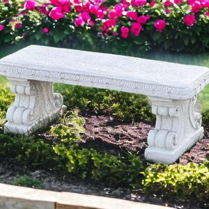 Detailed Bench Figurine Concrete Yard Figure Detailed Bench Sculpture ...