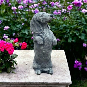 Standing Dachshund Dog Figure Sitting up Dachshund Puppy Sculpture ...