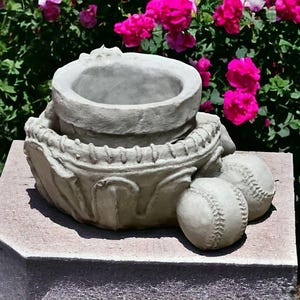 Concrete Baseball Glove Figure Massive Baseball Glove With Two Balls ...